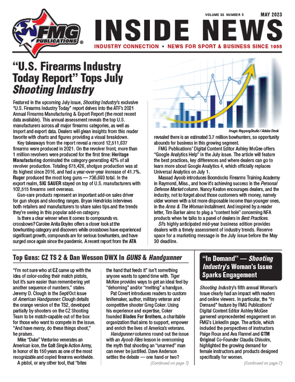 Shooting Industry Magazine FMG Inside News May 2023 - Shooting Industry ...